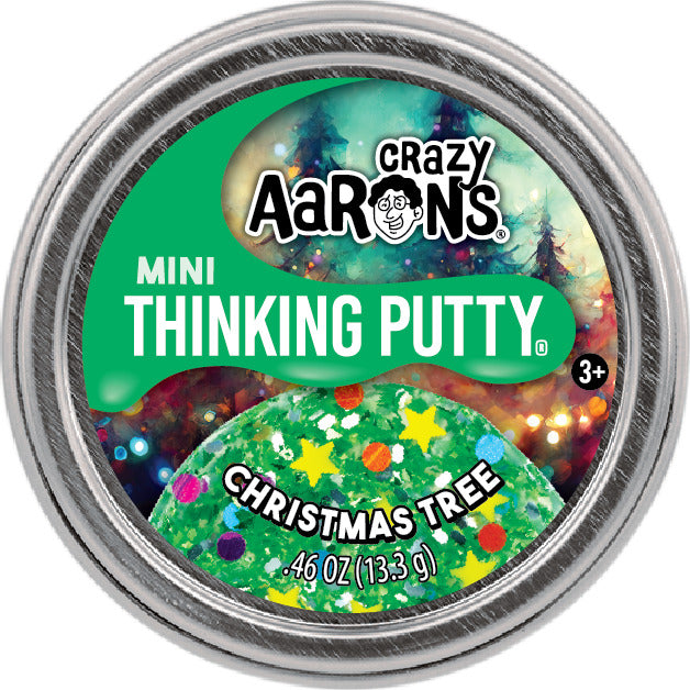 Mini Christmas Tree - 2" Thinking Putty Tin – Stevenson's Toys & Games