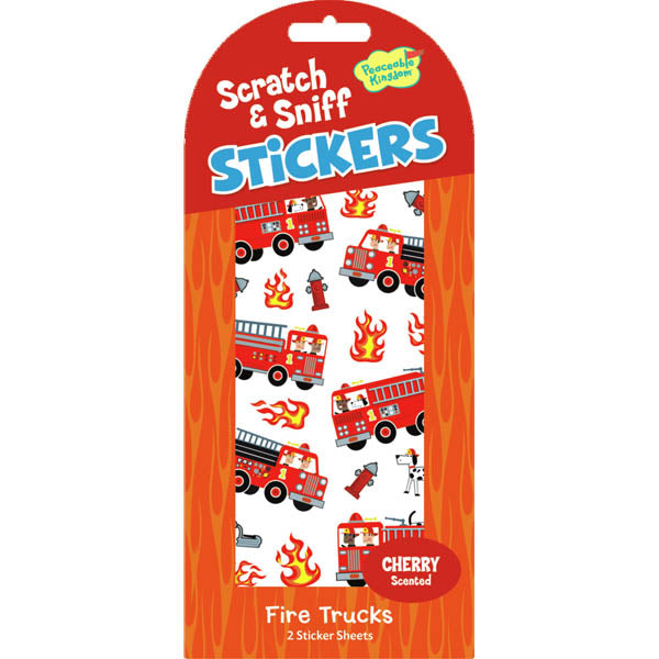 Scratch & Sniff Cherry Fire Truck Stickers – Stevenson's Toys & Games