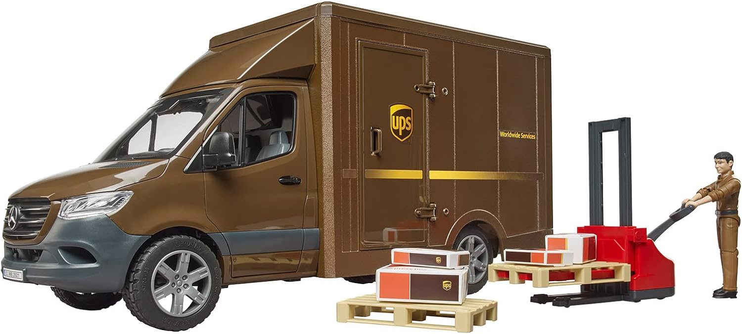 MB Sprinter UPS with driver and accessories – Stevenson's Toys & Games