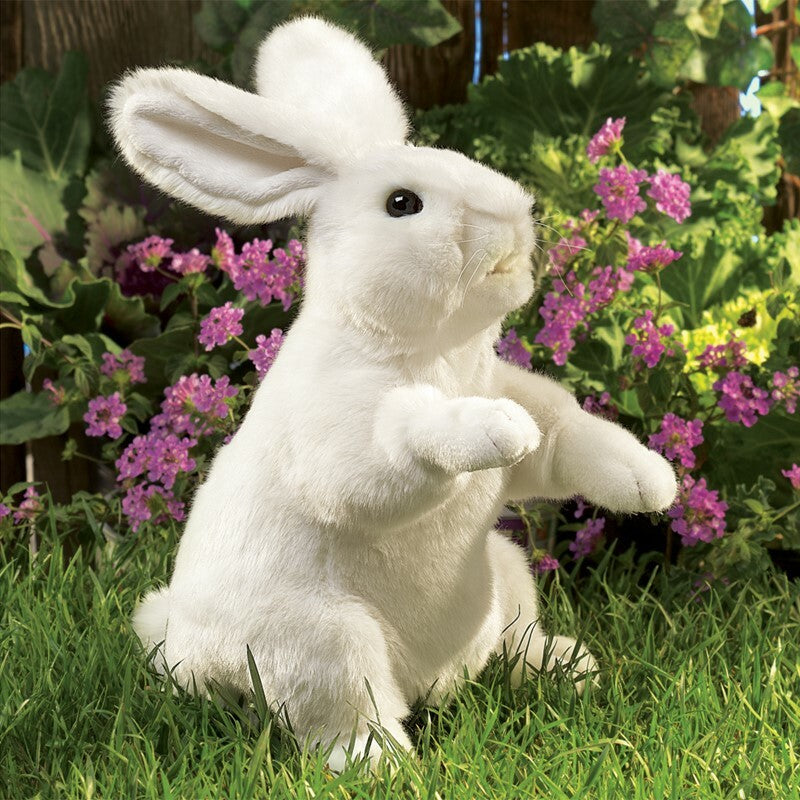 Standing White Rabbit Hand Puppet – Stevenson's Toys & Games